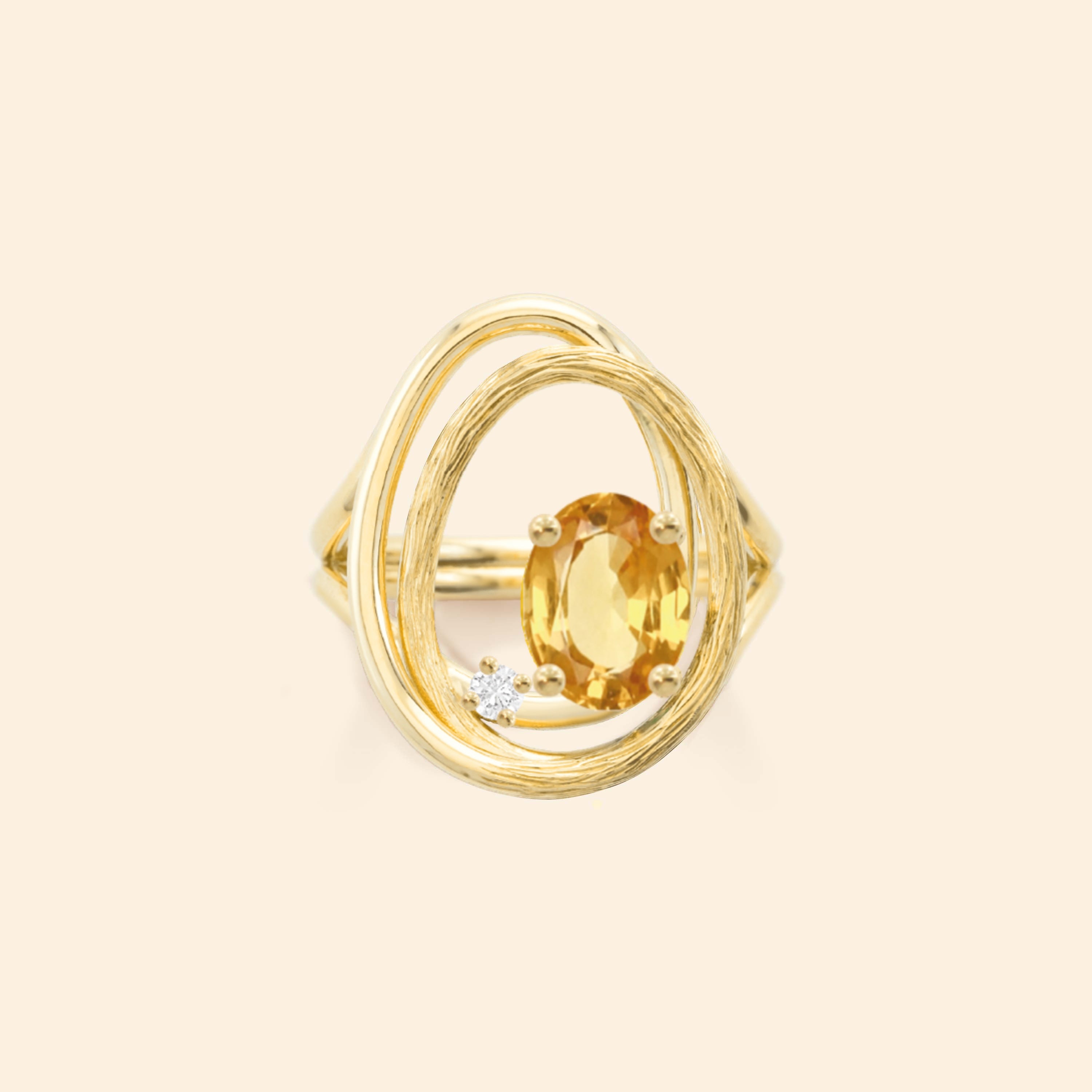 Yellow Gold and Sapphire Ring Riviera 55 - Luxury Ring | Mellerio