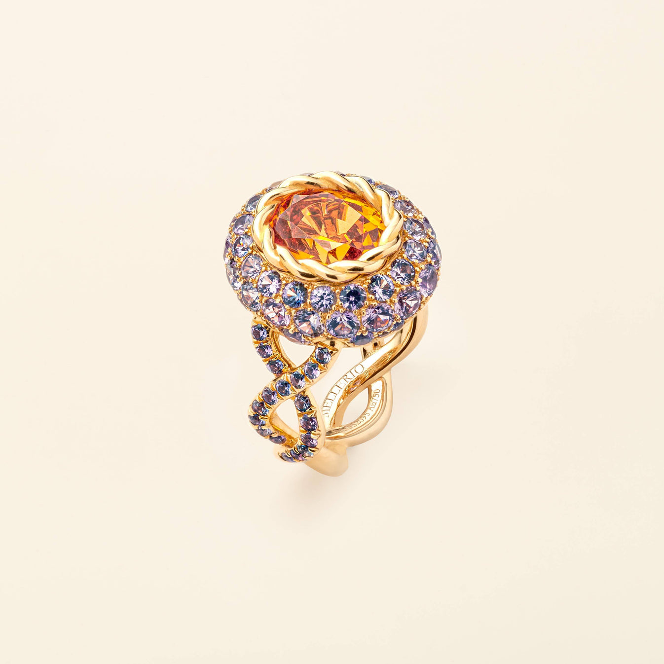 Yellow Gold and Sapphire Ring Orange Blossom - High Jewelry | Mellerio